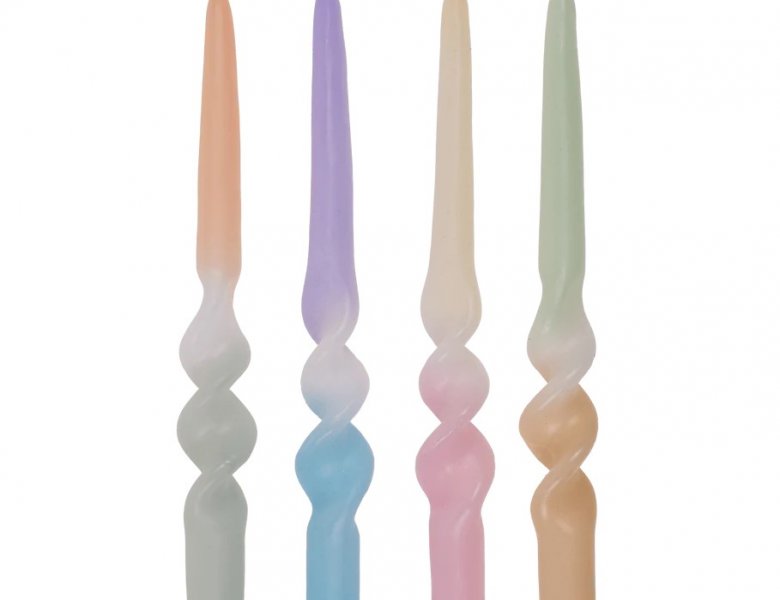 Twisted Pastel Candles (2pcs) | Boutique Party Shop